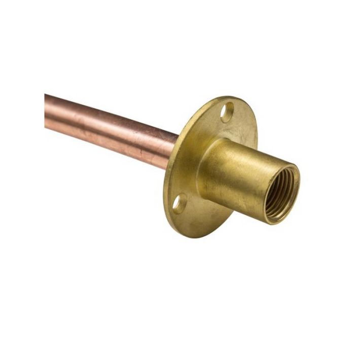 (C) BRASS WALL PLATE AND COPPER TAIL 15MM X 1/2" X 600MM